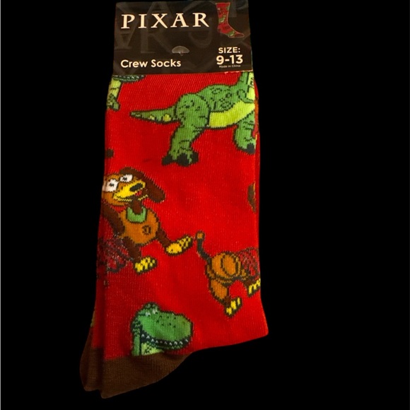 Disney | Underwear & Socks | Pixar Red Crew Socks | Poshmark